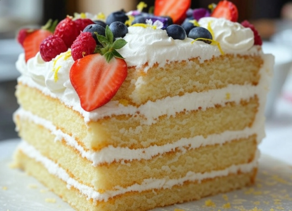 Spruced-up vanilla cake - Haley's Kitchen