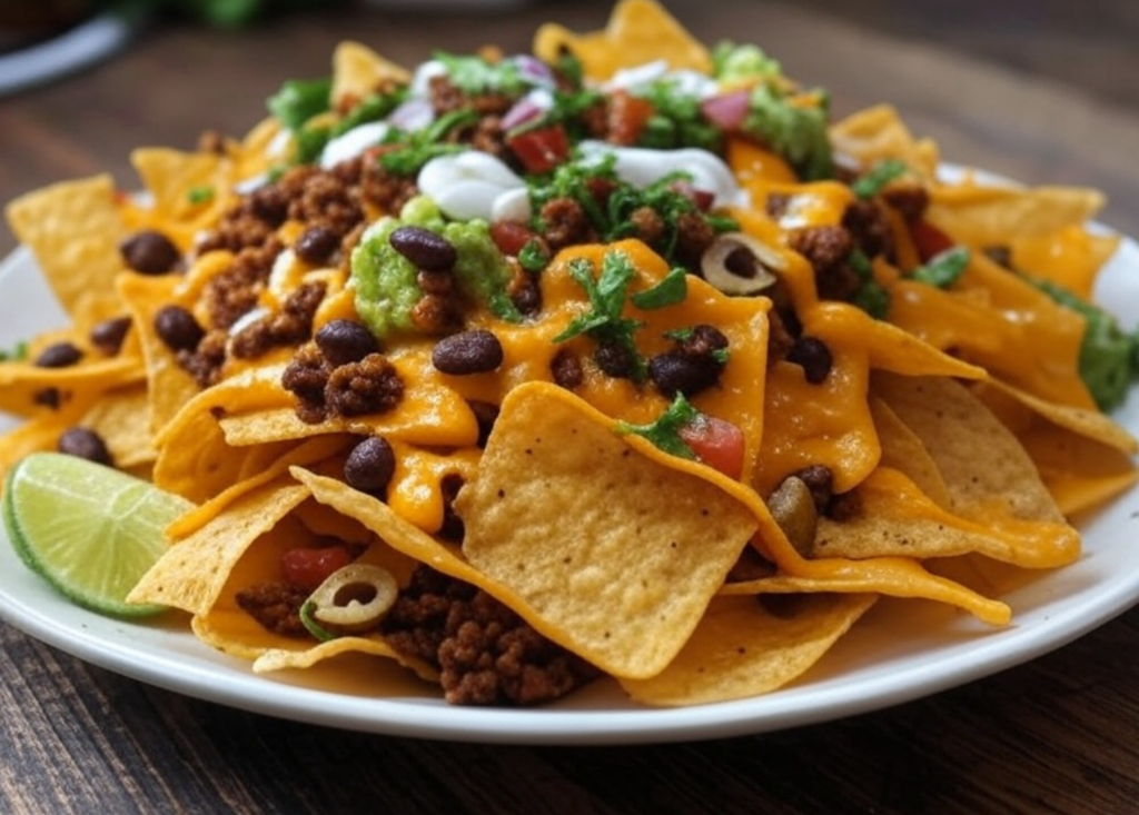 Nachos with All the Fixings - Haley's Kitchen